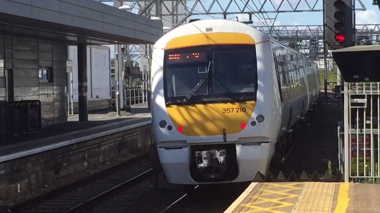 Unusual, c2c Class 357 004 & 210 Departing Stratford Platform 9 - YouTube