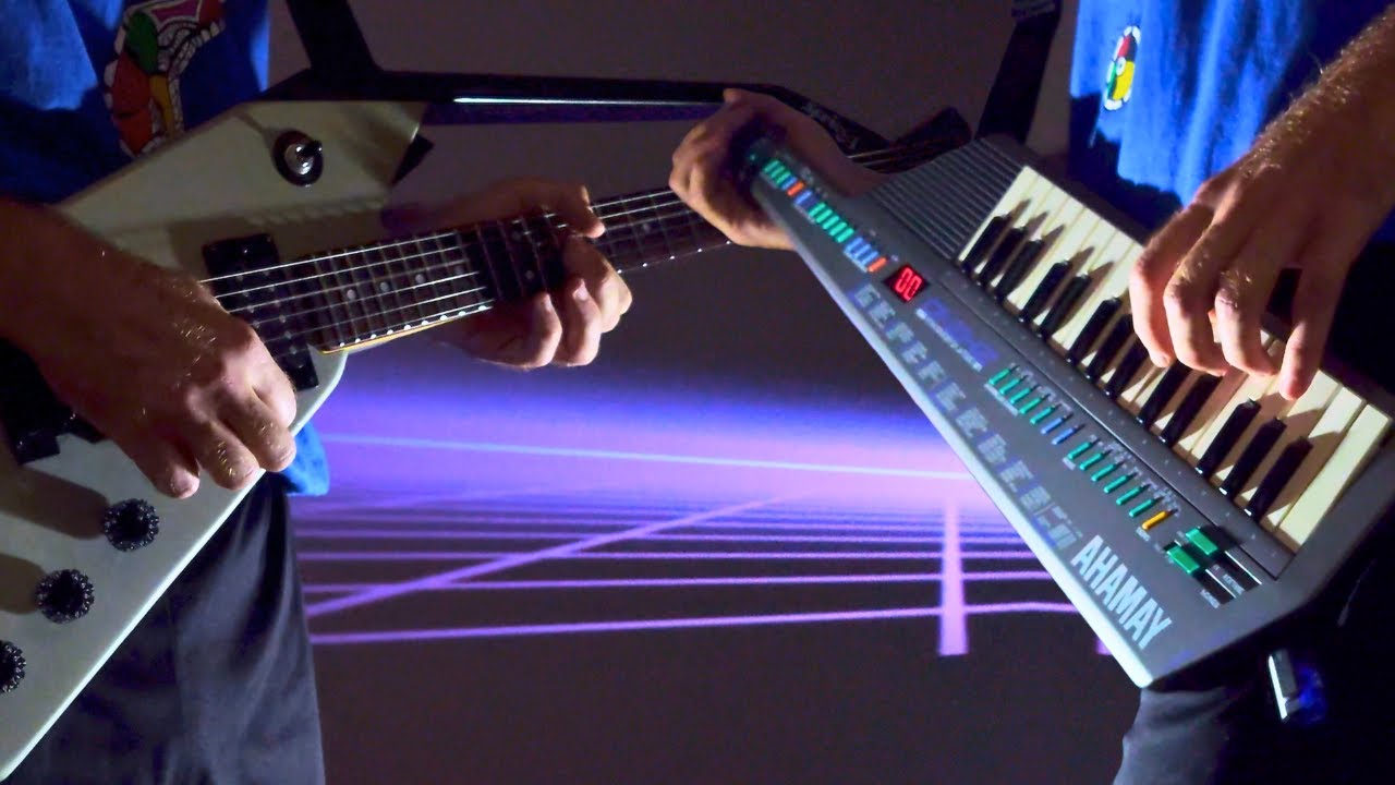 Synthwave Guitar VS Keytar Solo - "Hypnic" by Lazerhawk - YouTube