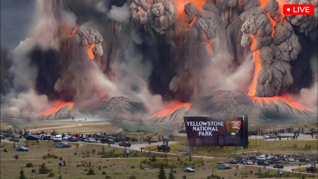 Huge explosion in yellowstone! biscuit basin erupts! super volcano ...