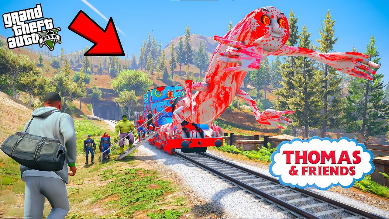 Franklin and Avengers Try To Stop Zombie Thomas Train For Save Avengers ...
