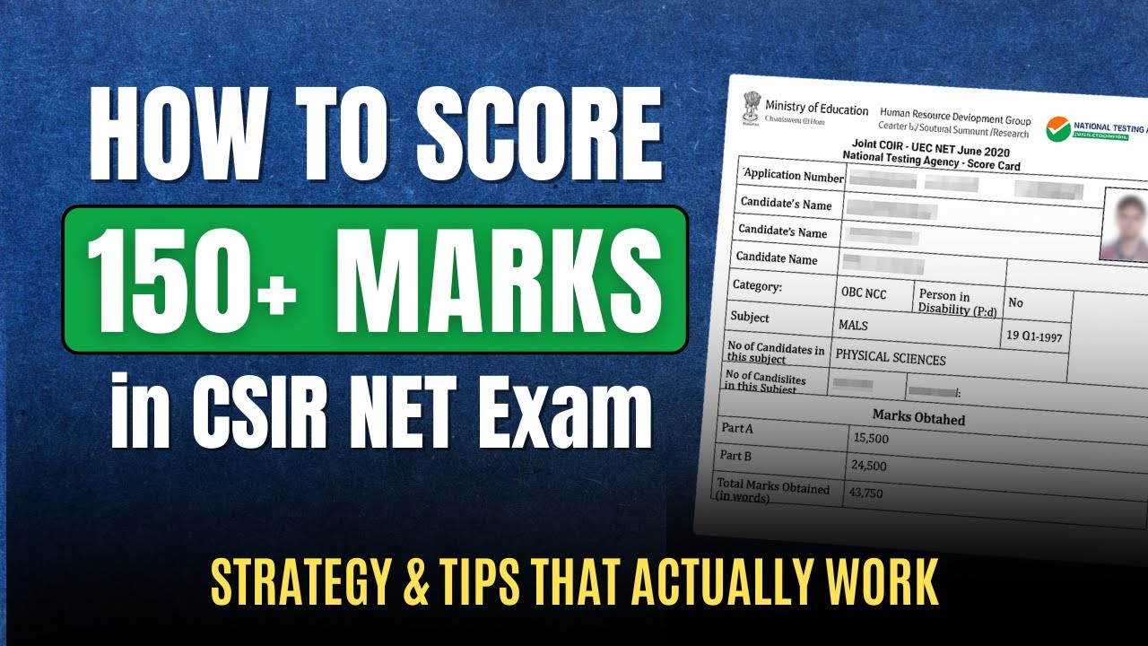 How to Score 150+ in CSIR NET | Strategy That Actually Works | # ...