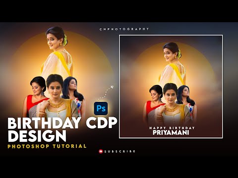 Birthday CDP Design Photoshop Tutorial | How to Make Birthday Banner ...