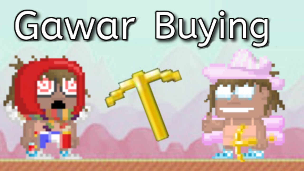 Gawar Buys Golden Pickaxe [Growtopia] - YouTube