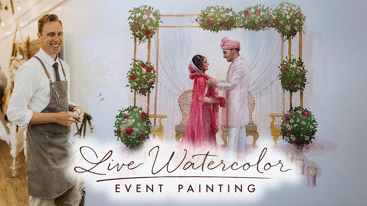 Live Wedding Painting Mandap Ceremony - YouTube
