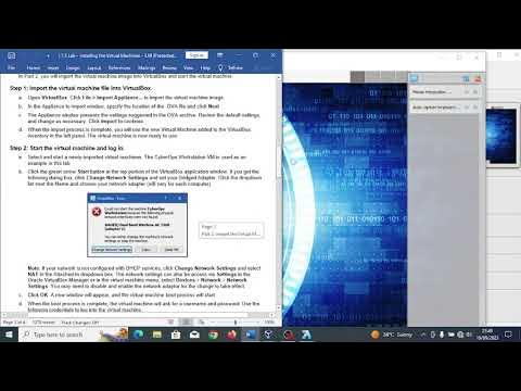 Installing virtual machines to personal computer and importing cyberOps _ workstation.ova - YouTube