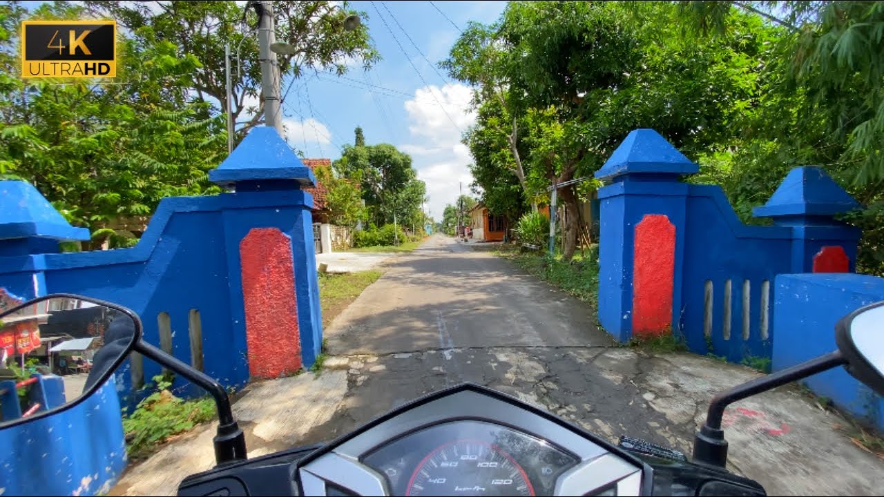 Naik motor keliling desa godong grobogan |Suasana pedesaan Indonesia ...