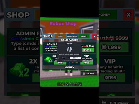 Buying The admin Panel In Steal A Brainrot 💀😈 #shorts #roblox