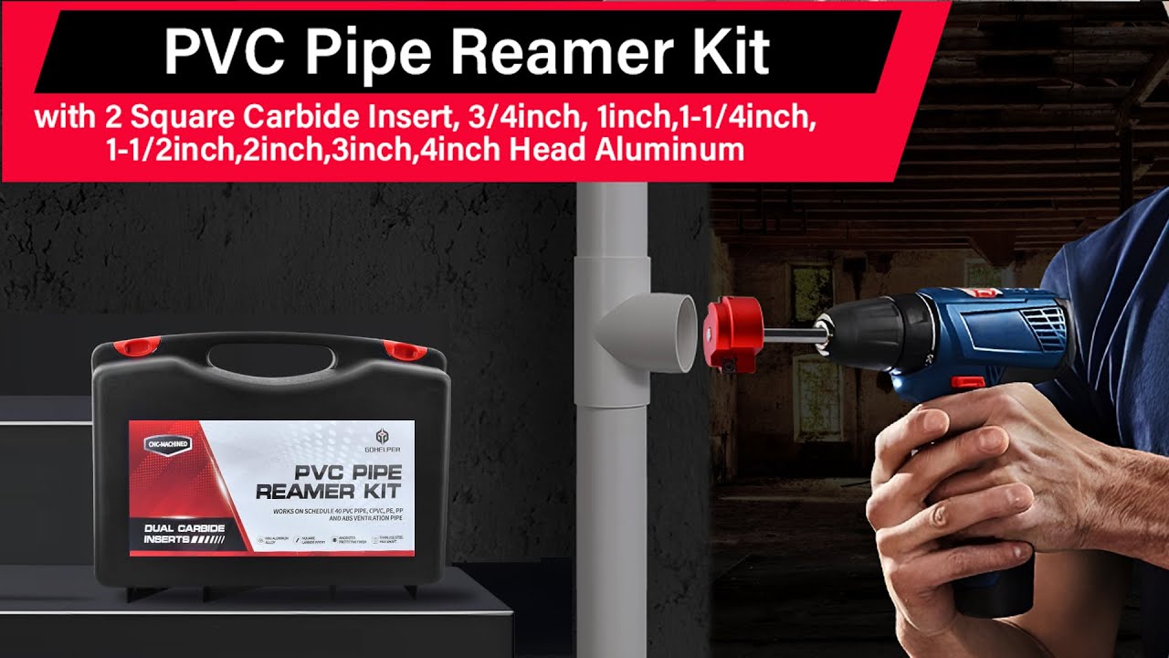 7PCS PVC Pipe Reamer Kit with 2 Square Carbide Insert - YouTube