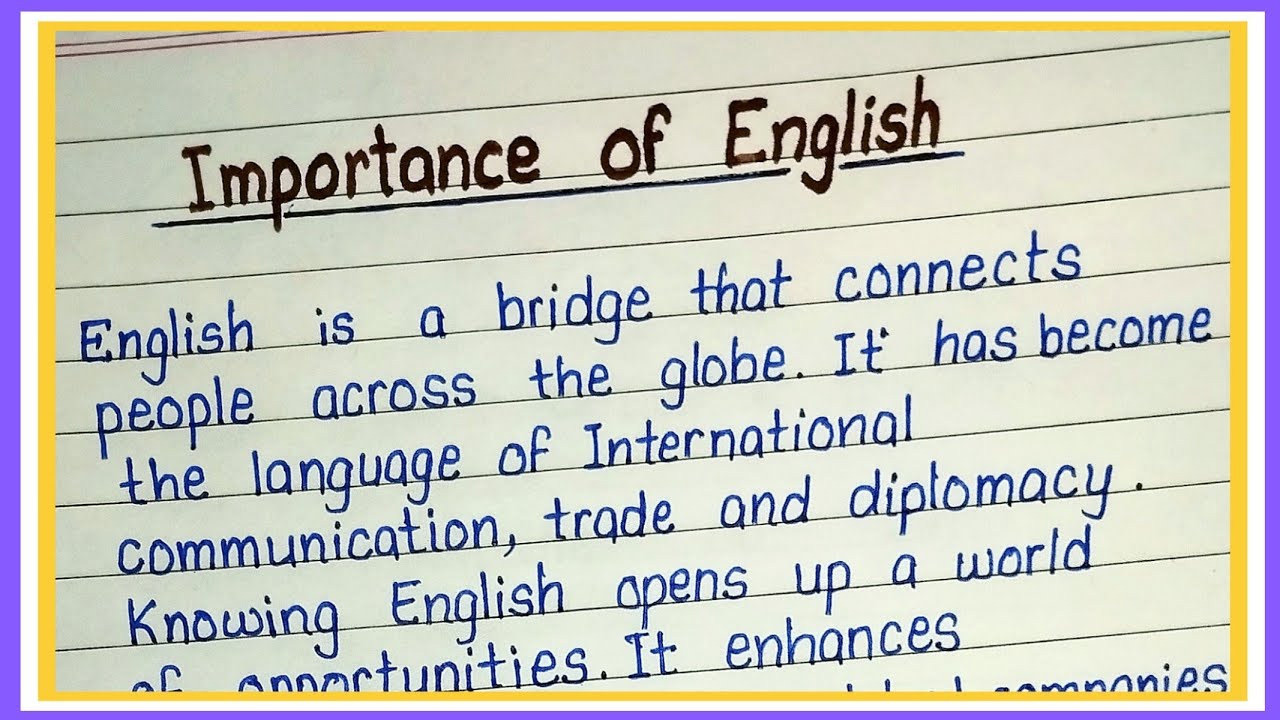 Importance of English Language essay | Paragraph on Importance of ...