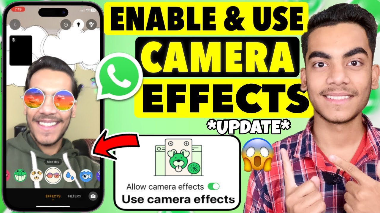 How To Enable & Use WhatsApp Camera Effects Settings | Add Effects On ...
