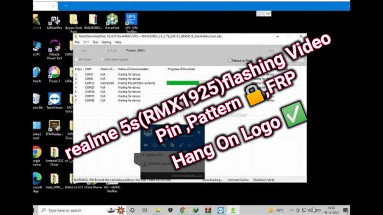 realme 5s (RMX1925)Flashing Video ll Fix Hang on logo ll Pin ,Pattern ...