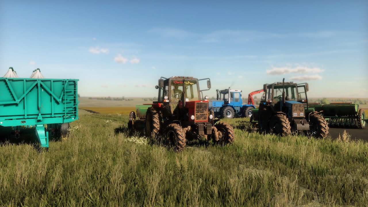 FS22 / Map Vladimirovka / Сеем рапс на МТЗ - YouTube