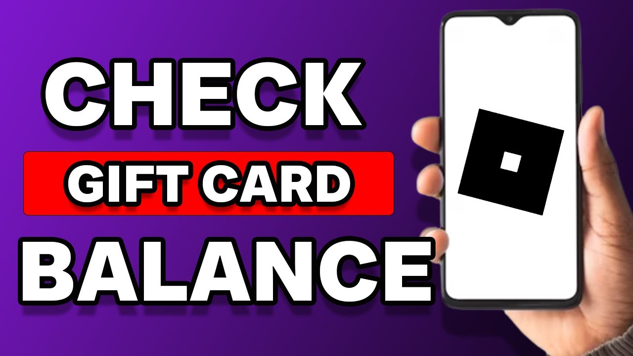 How To Check Roblox Gift Card Balance - YouTube