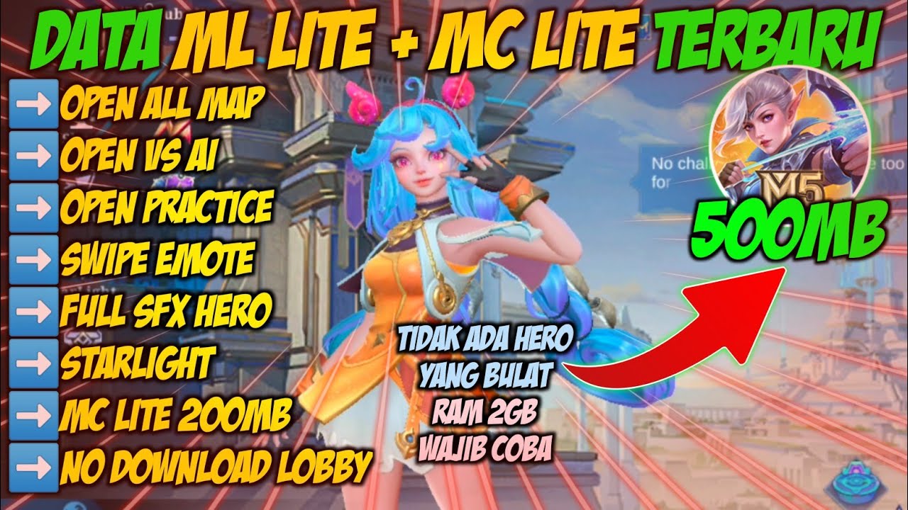Update Data ML Lite + MC Lite 500MB Full Event Patch Cici S31 Terbaru ...