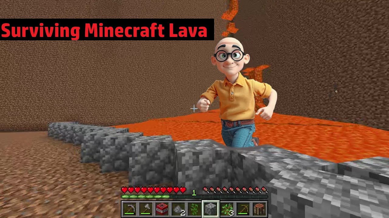 Can I Survive this Lava Flow? Minecraft Lava Survival - YouTube