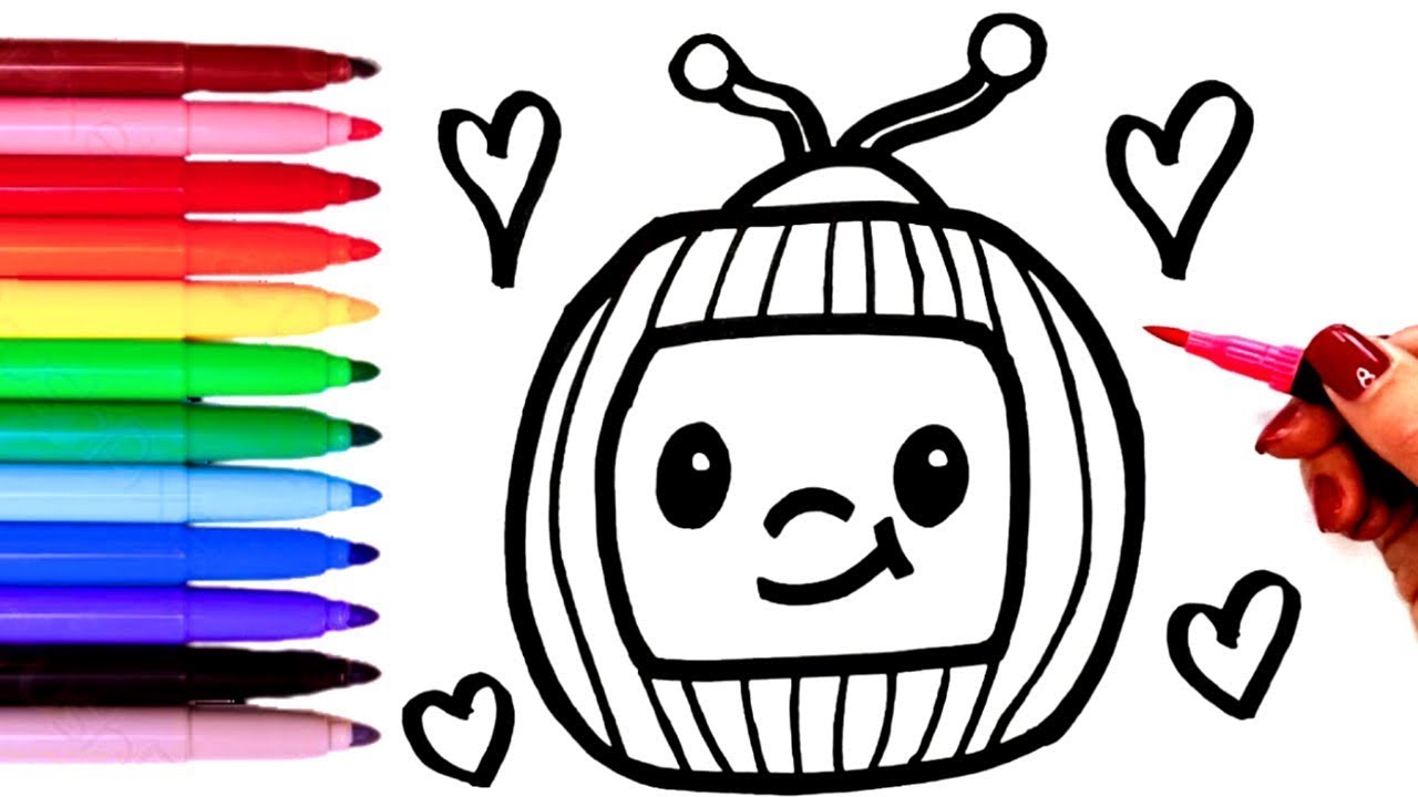 Cocomelon Logo Drawing, Painting and Coloring for Kids, Toddlers | Let ...
