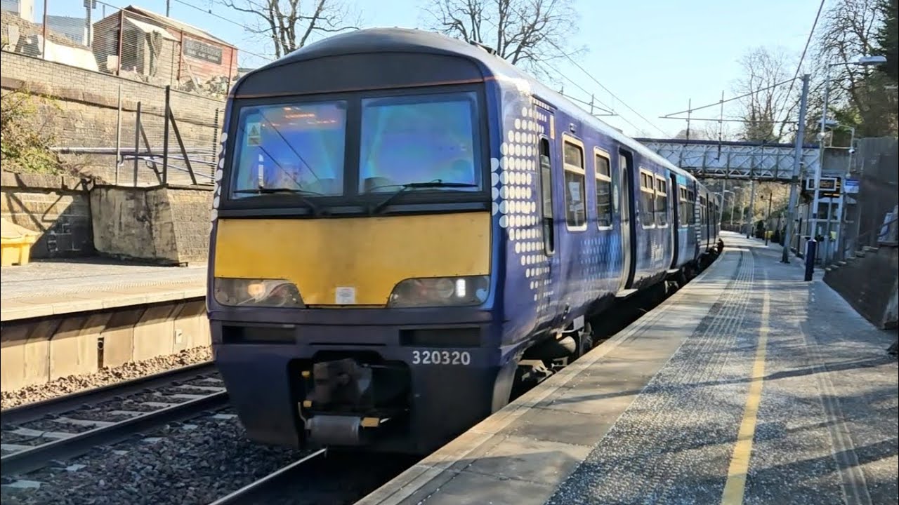 Scotrail Class 320+318 departing Cambuslang - YouTube
