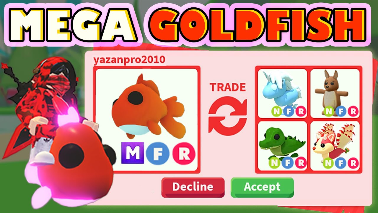 I TRADED MEGA GOLDFISH 🔥😍 IN NEW ADOPT ME POOL PARTY UPDATE! ROBLOX ...