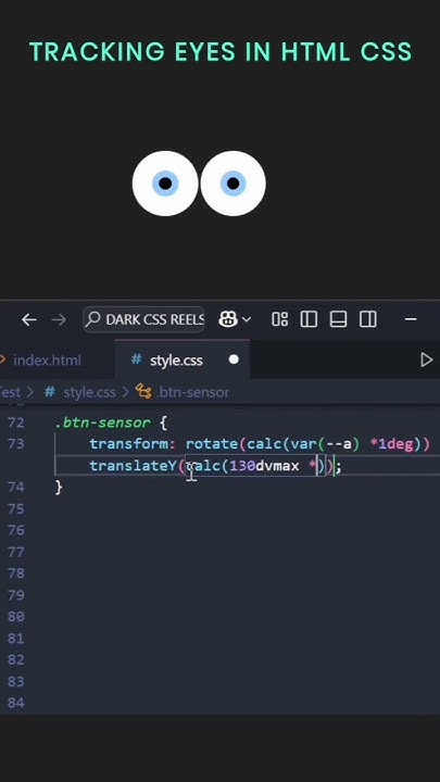 How to Create Tracking Eyes with HTML CSS #csstricks #coding #hovereffect #ui #cssanimation ...