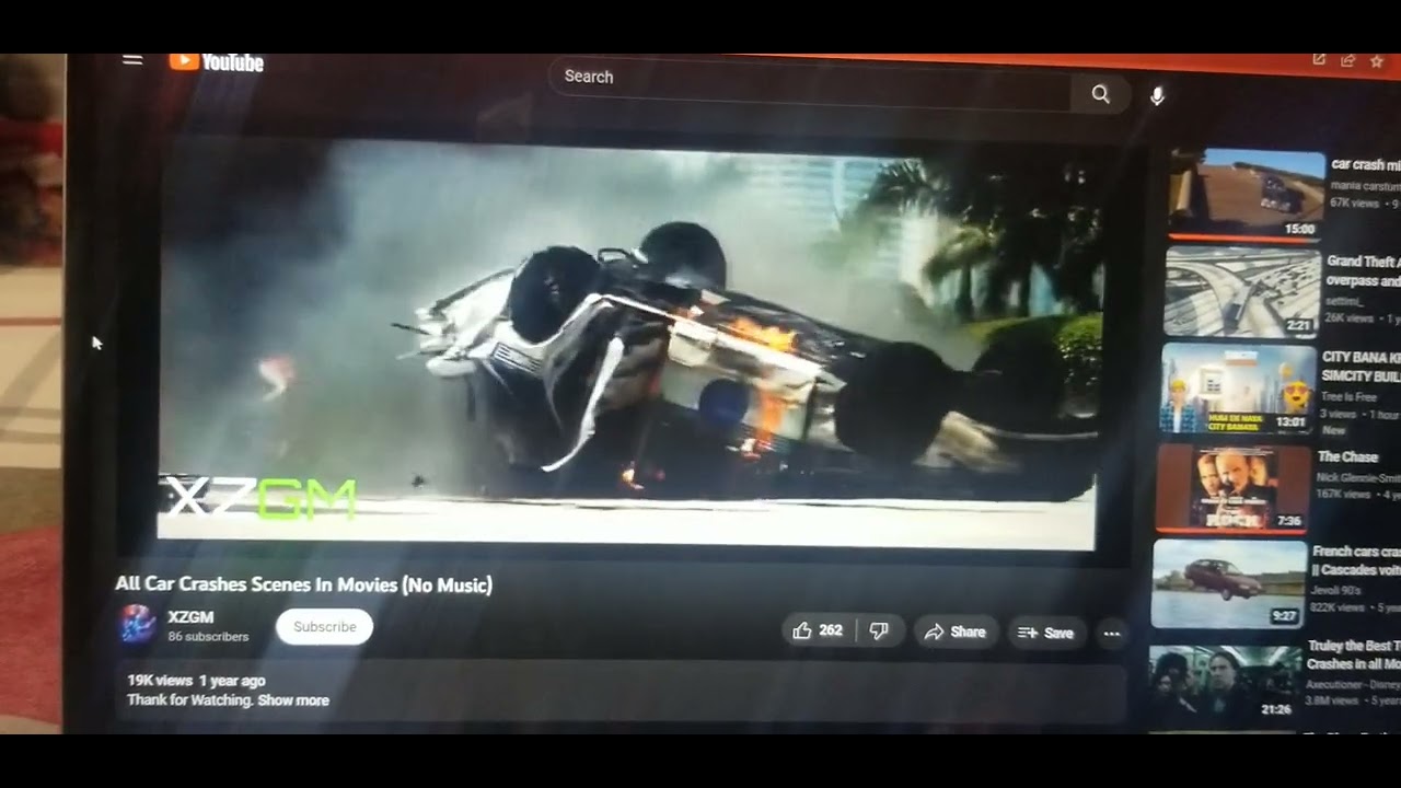 Movie Car Crashes With My Leg - YouTube