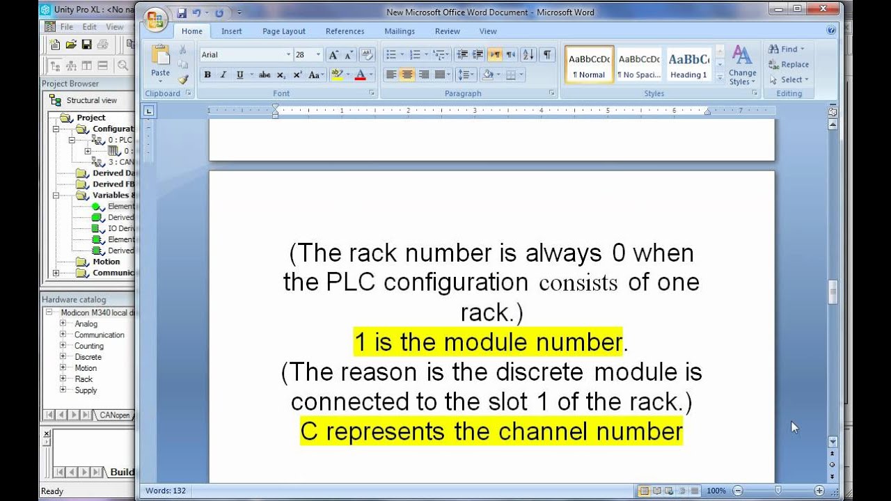 how to write address in unity pro xl - YouTube