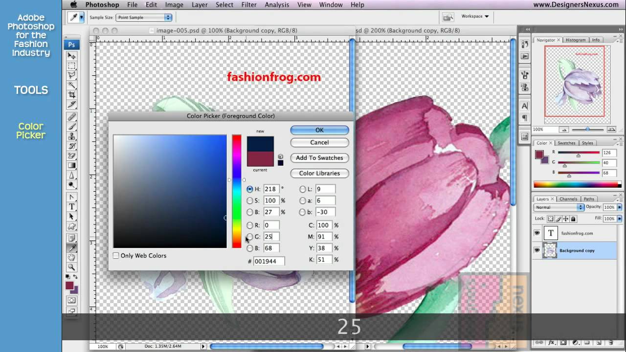 Photoshop Tutorial for Fashion Design (12/24) Foreground and Background ...