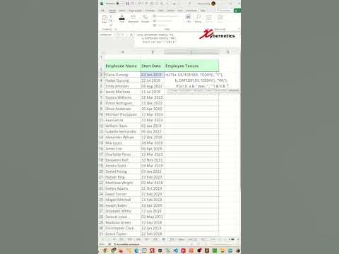 Calculate the Tenure for Employee in Months or Years in Excel - Excel Tips and Tricks - YouTube