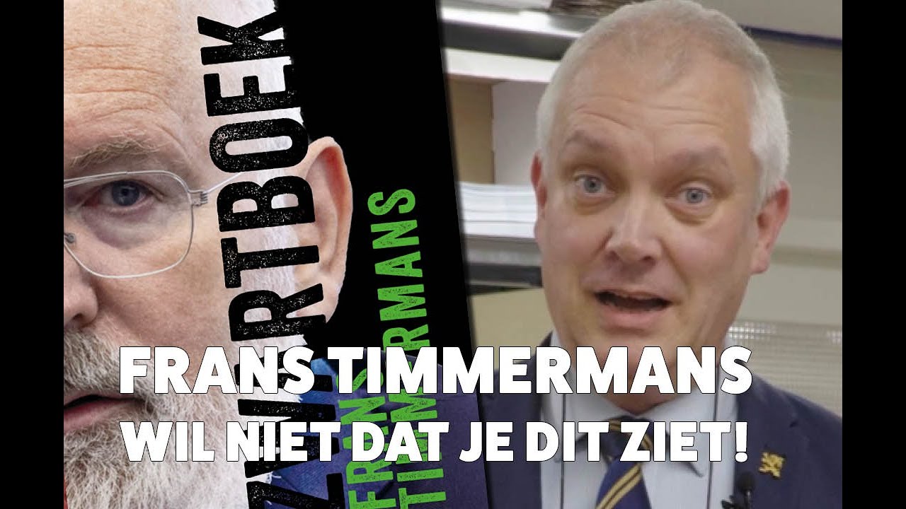 ZWARTBOEK FRANS TIMMERMANS zal inslaan als een BOM - YouTube