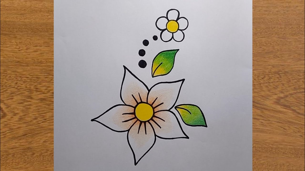 Cara menggambar ragam hias Flora yang mudah || Gambar ragam hias Flora ...