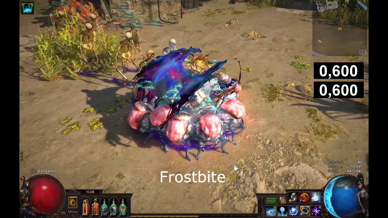 [PoE] Occultist's Frigid Wake freeze and TempChains Frostbite curses ...
