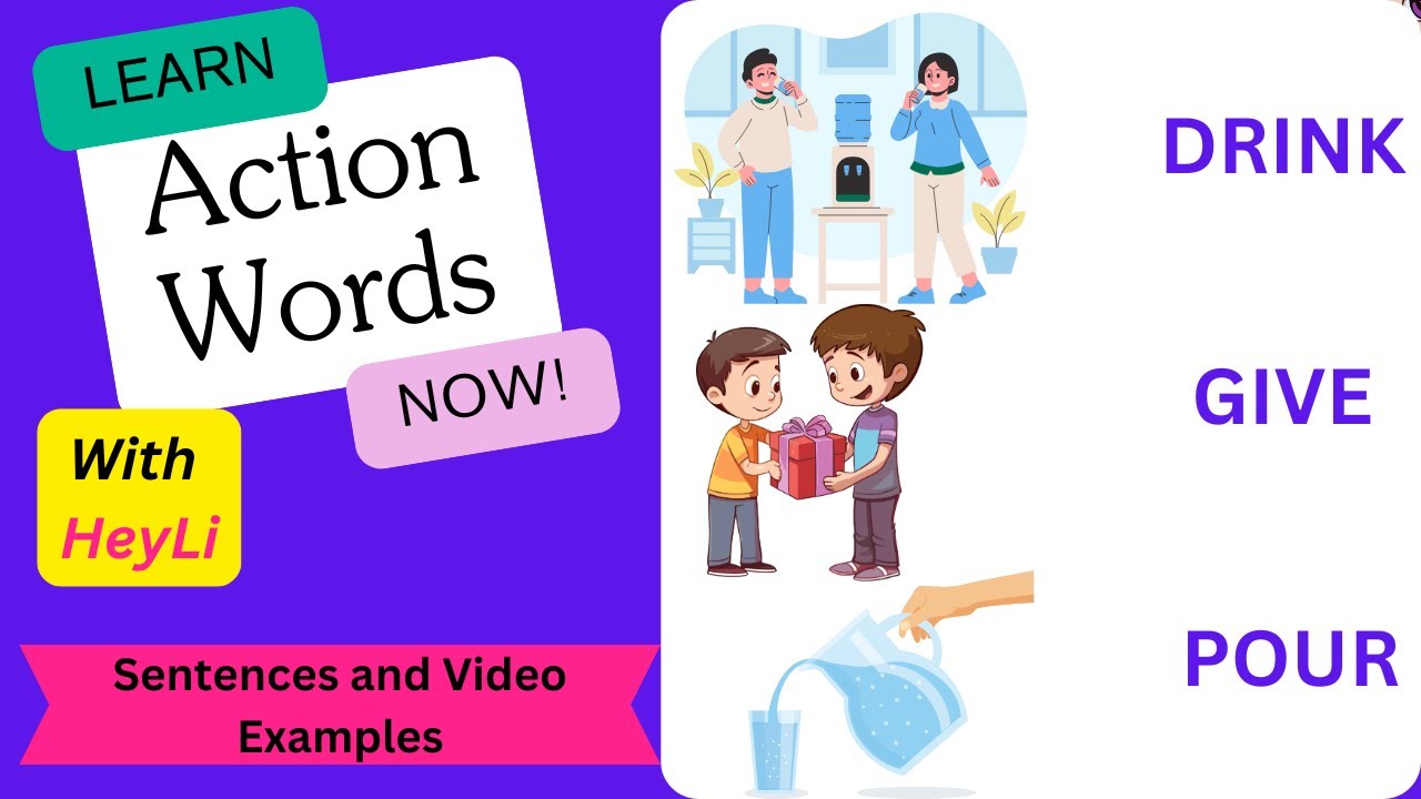 100 Simple Action words and Sentences for Kids part~2| Easy Way to ...