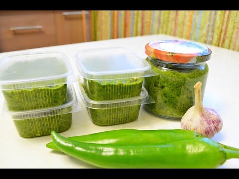 "АМЦА" Абхазская зеленая аджика.Ароматная аджика на зиму - YouTube