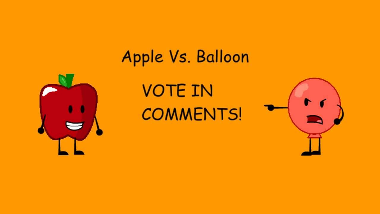 Inanimate Insanity Voting- Apple Vs. Balloon - YouTube