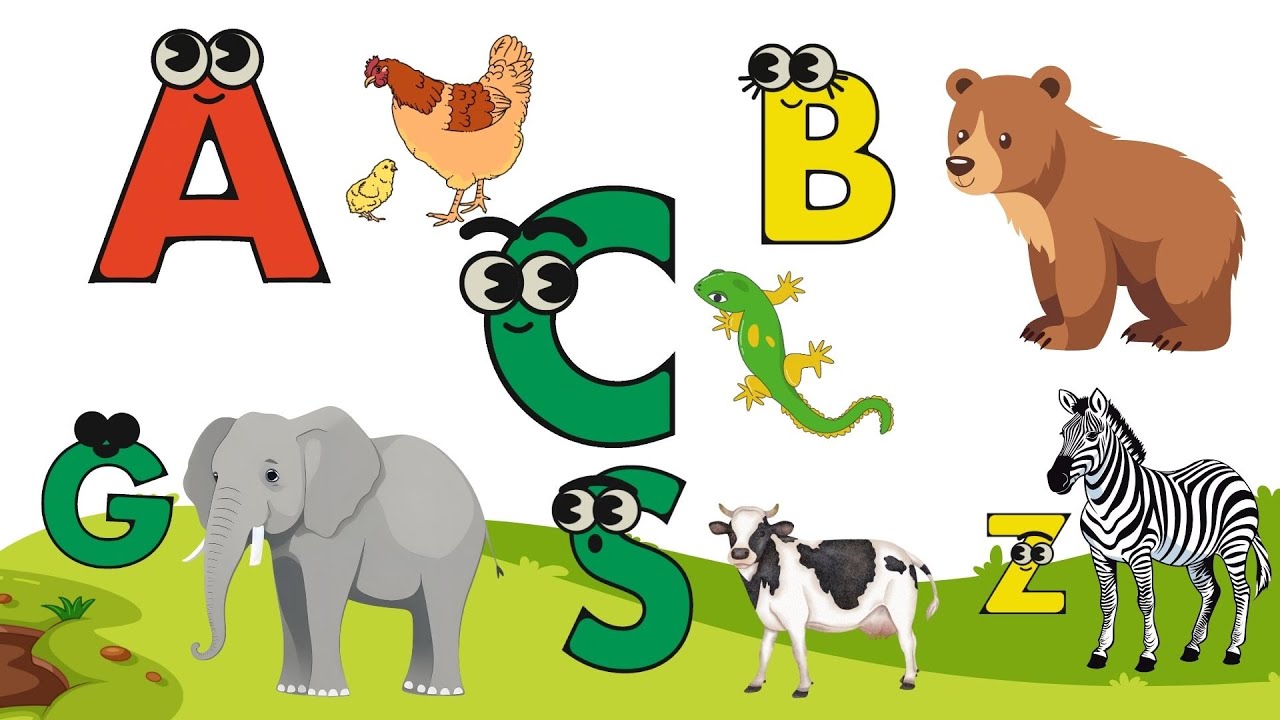 Belajar Huruf Alfabet | Nama Binatang A-Z | Huruf ABC | Nama -nama ...