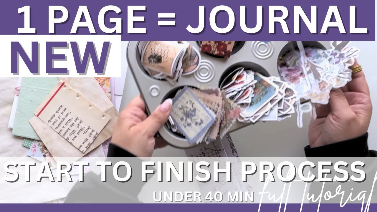 WHOLE Journal Start to Finish Using ONLY 1 PAGE! Here’s how I made it ...