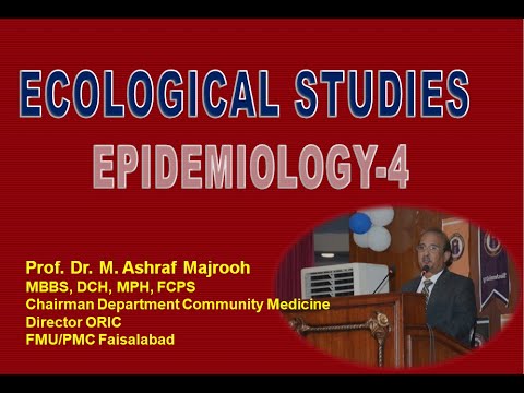 Ecological Studies (Epidemiology 4), Dr M Ashraf Majrooh, FMU/PMC ...