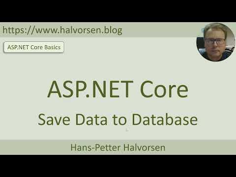 ASP.NET Core - Save Data to Database - YouTube