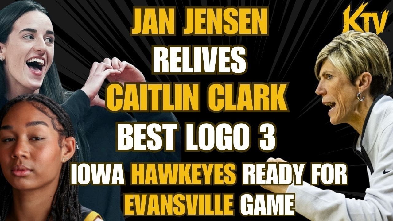 JAN JENSEN RELIVES CAITLIN CLARK ICONIC LOGO 3 AT IOWA & HAWKEYES READY ...