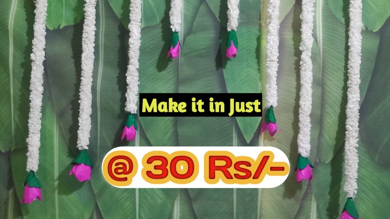 DIY Tissue Paper Garland Toran | Traditional Festival Hanging Back Drop ...