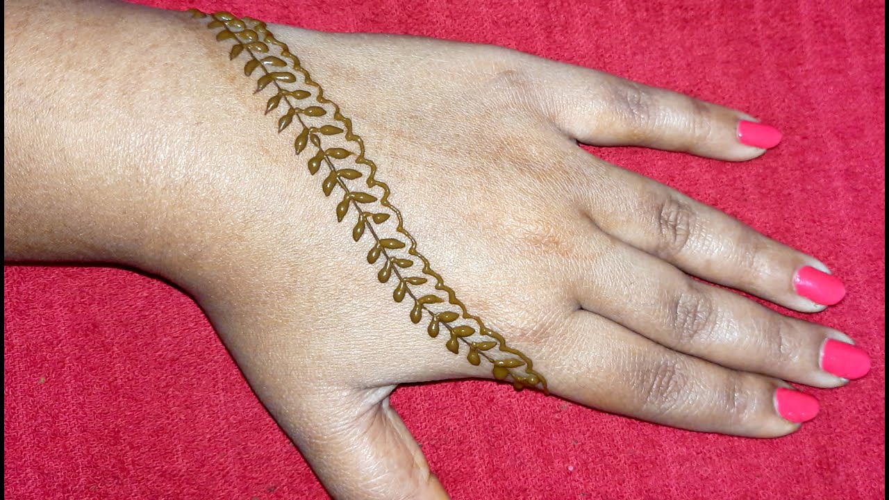 Unique and stylish back hand mehandi design/simple back hand mehandi ...