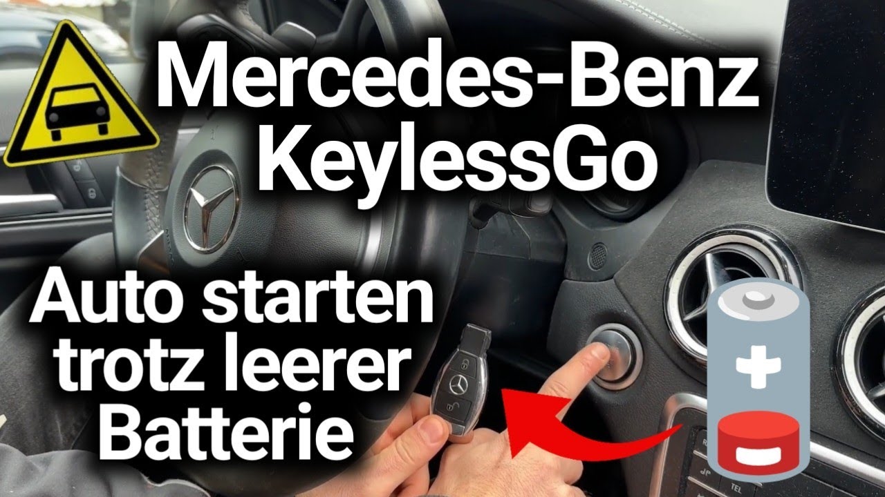 Keyless Go Batterie Leer Auto Starten