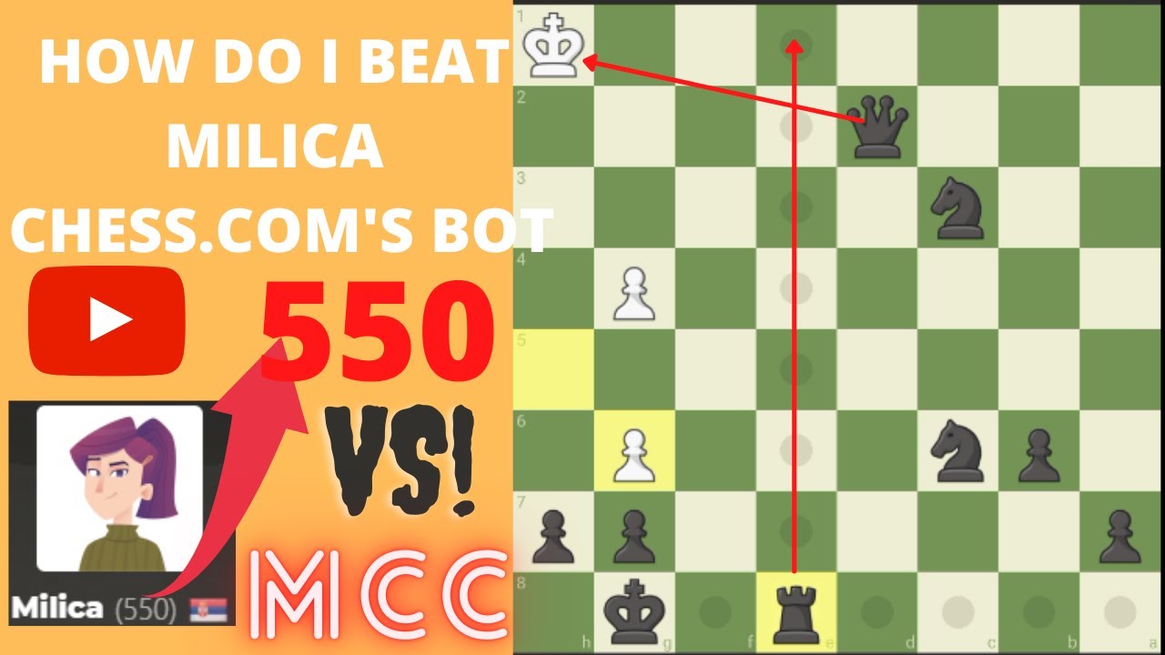 How do I beat Milica Chess.com's bot - YouTube
