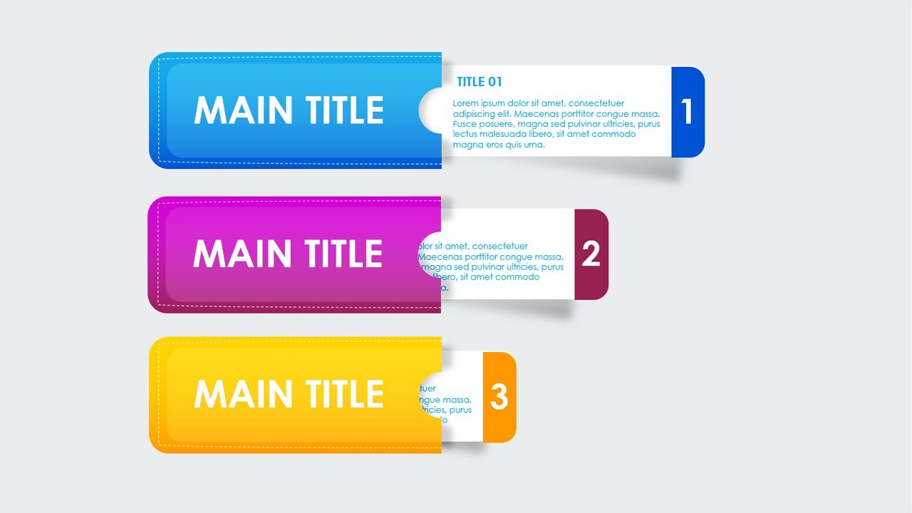 PowerPoint Animated slide with three options | Corporate Presentation ...