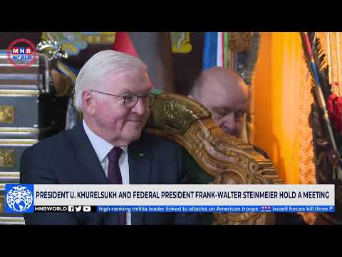 President U. Khurelsukh and Federal President Frank-Walter Steinmeier hold a meeting.