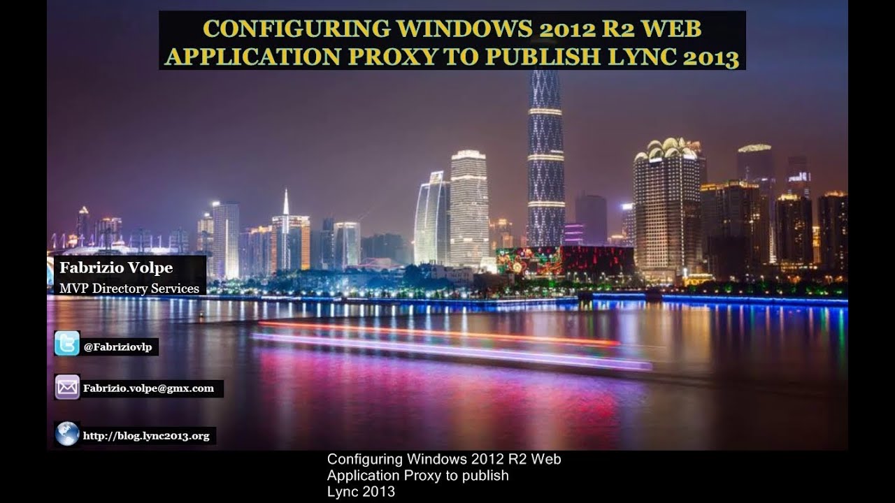 Configuring Windows 2012 R2 Web Application Proxy to publish Lync 2013 - YouTube