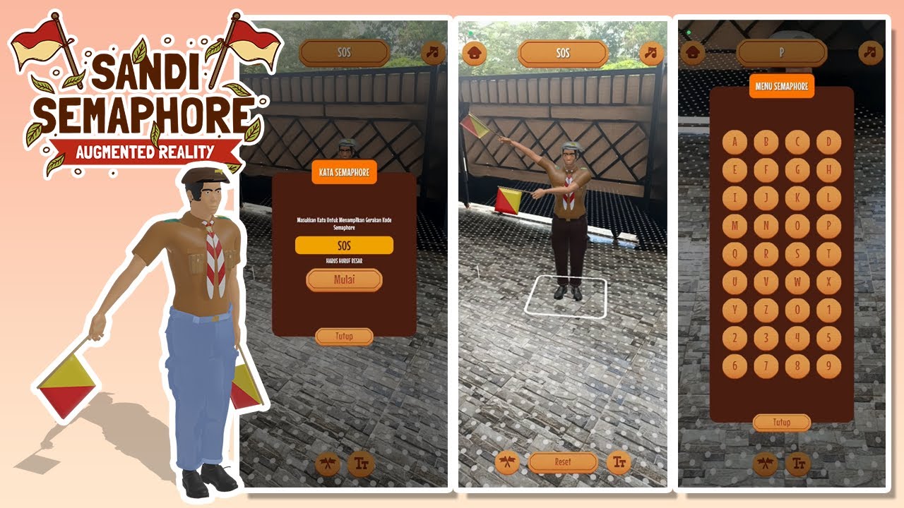 Augmented Reality Semaphore (Kode Morse Pramuka) - YouTube