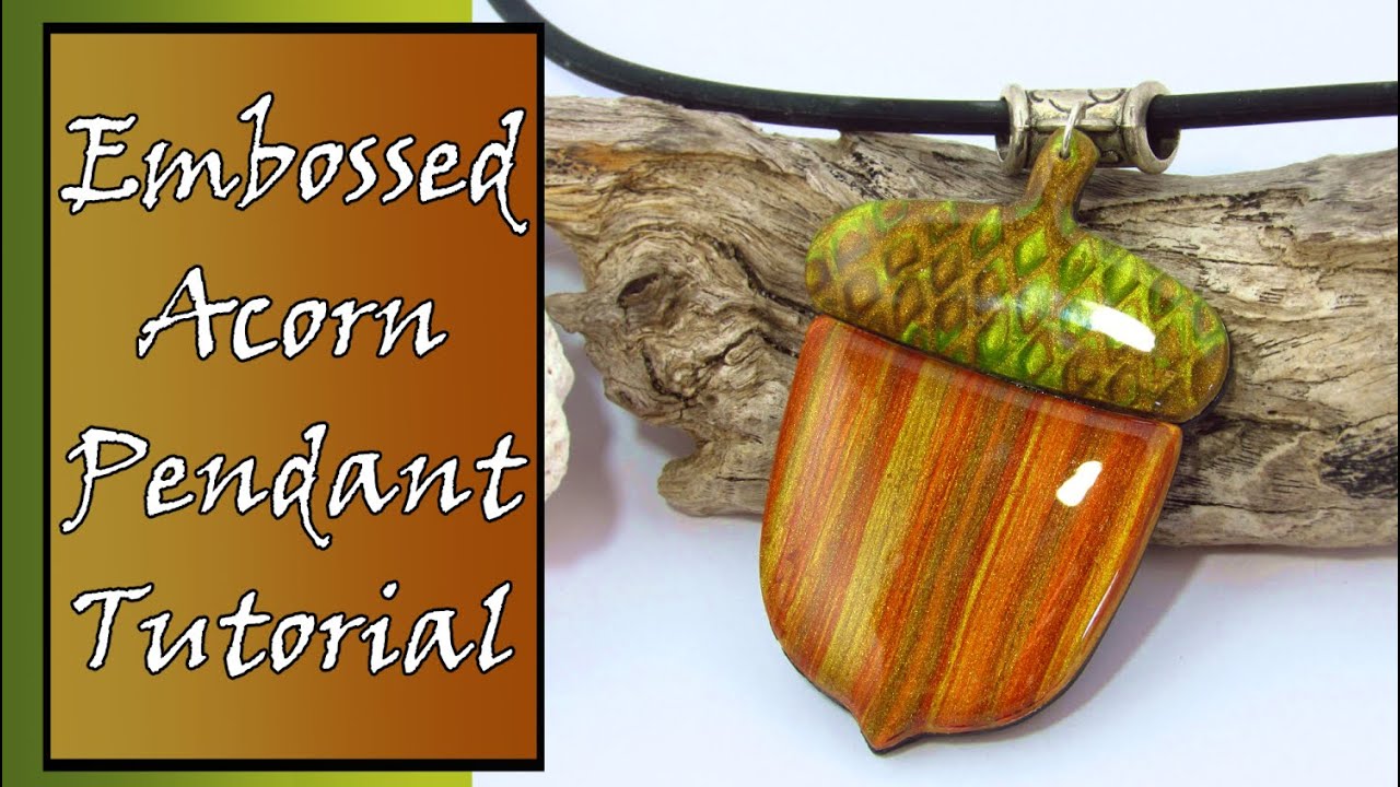How to Create an Easy Acorn Pendant with Polymer Clay - YouTube