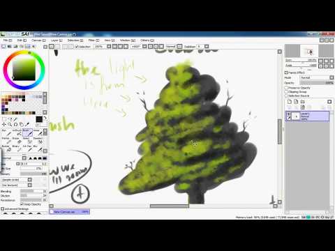 How To Shade Trees In Sai