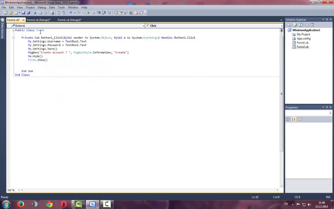 How To Make Simple Login Form in Visual Basic (VIDEO TUTORIAL) - YouTube