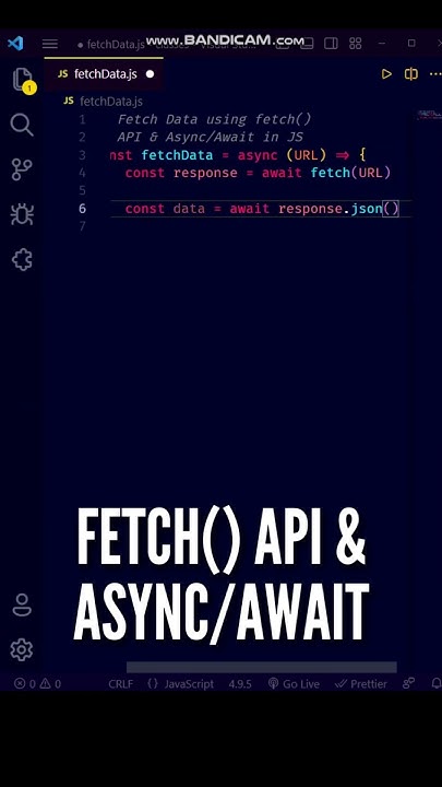 😋😋 Genius JavaScript HABIT to Fetch Data API & async/await #shorts #javascript #programming # ...